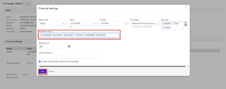 Prisma Media - How can I add multiple purchase orders to my Prisma campaign? – Prisma education ...